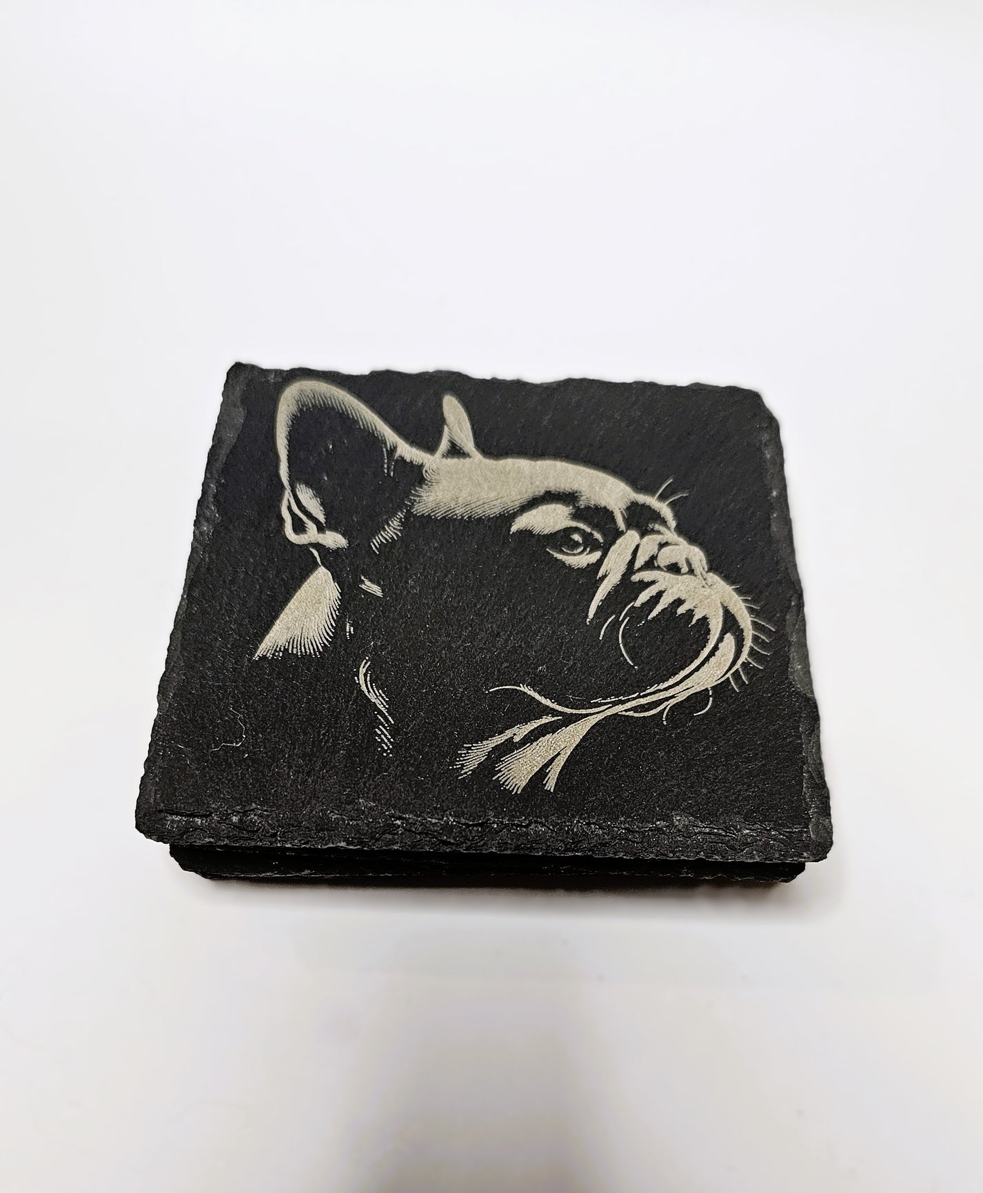 Slate Stone Frenchie Coasters – Crackle3D